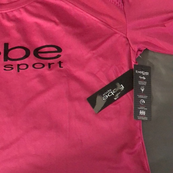 bebe | Tops | Nwt Bebe Sport Womens Double Mesh Short Sleeve Tshirt ...